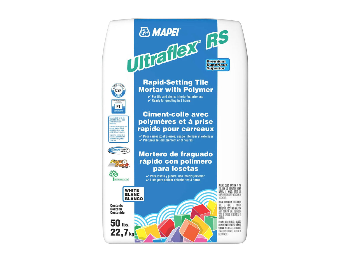 Mapei Ultraflex RS White Mortar – 50 lb | Fast-Setting Tile Adhesive ...