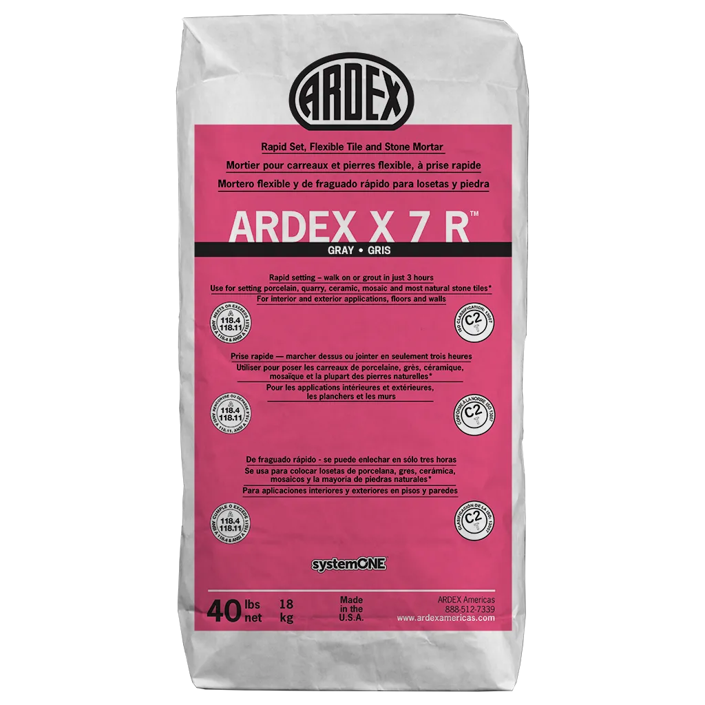Ardex X 7 R Rapid-Set Mortar – Gray 40 lb | Flexible Tile & Stone ...