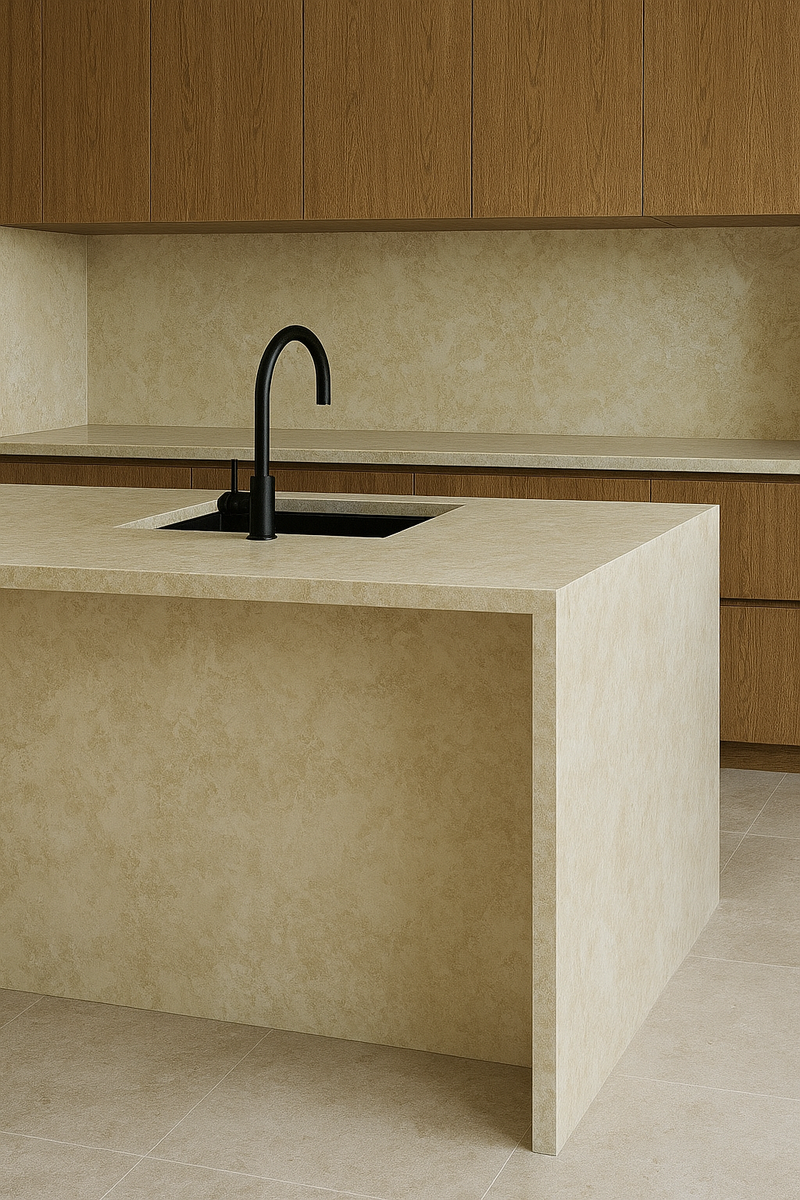 Travertine Ivory Natural Marble Slab Honed 72"x116" | Sapphirus Stone ...