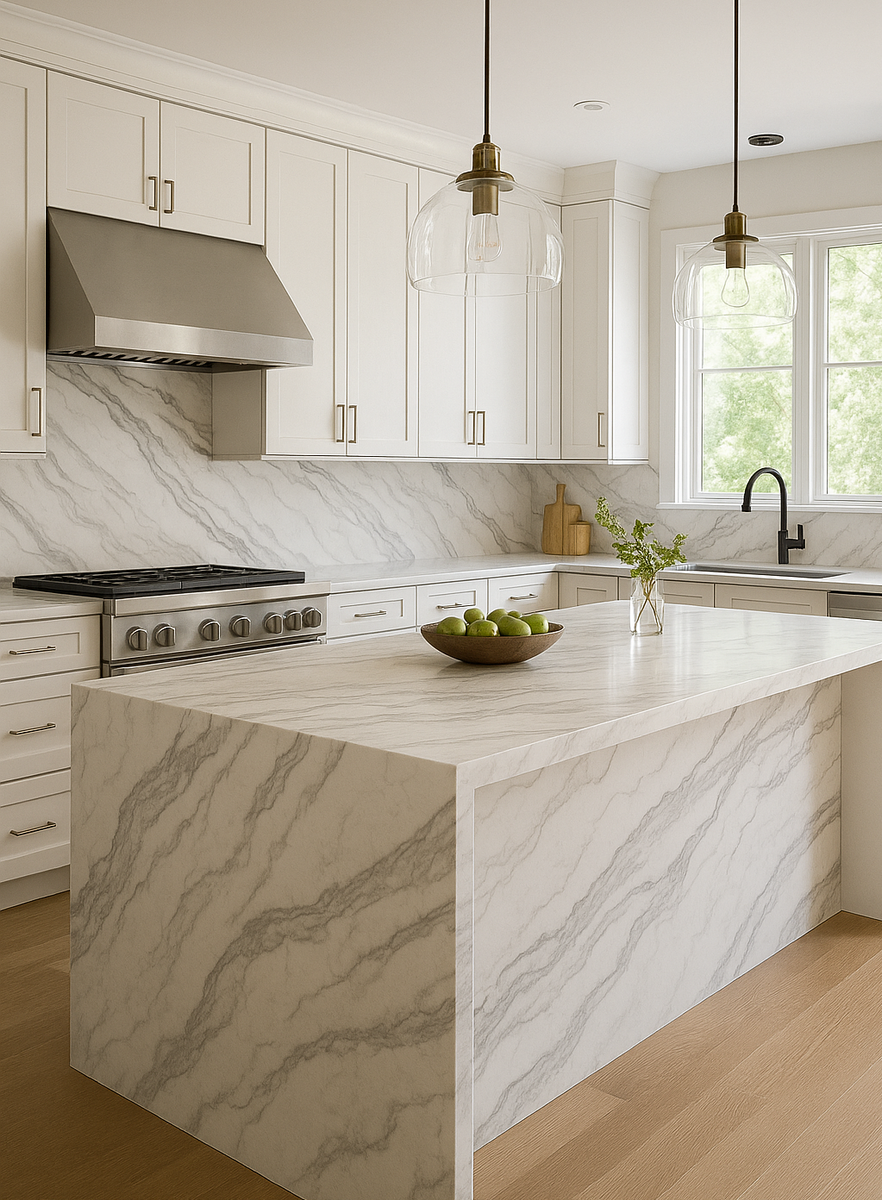 Montclair Danby Natural Marble Countertop Slab – Honed 72" x 116 ...