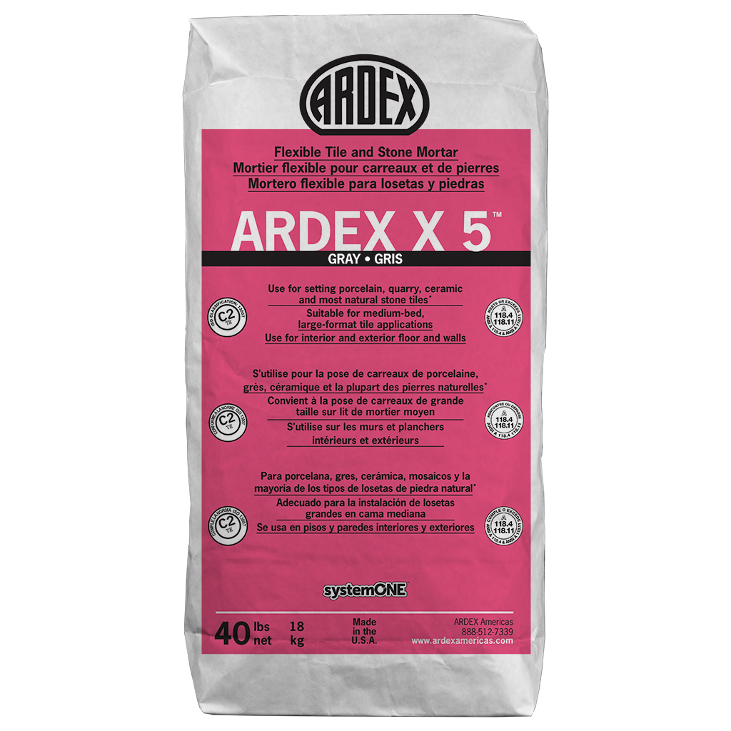 Ardex X 5 White Mortar – 40 lb | Flexible Tile & Stone Adhesive ...