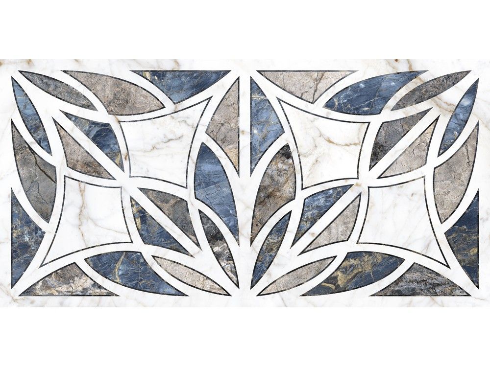 24-inch x 48-inch Floreale Decor Polished Rectified Porcelain Floor an ...